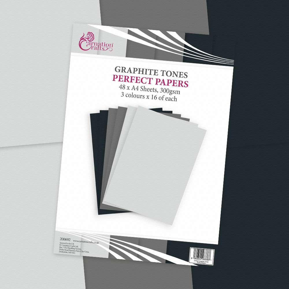 Carnation Crafts Graphite Tones Perfect Papers - Carnation Crafts