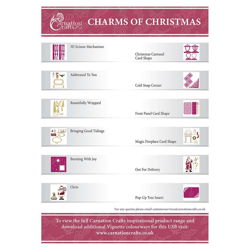 Carnation Crafts Charms Of Christmas USB - Carnation Crafts Carnation Crafts Charms Of Christmas USB - Carnation Crafts