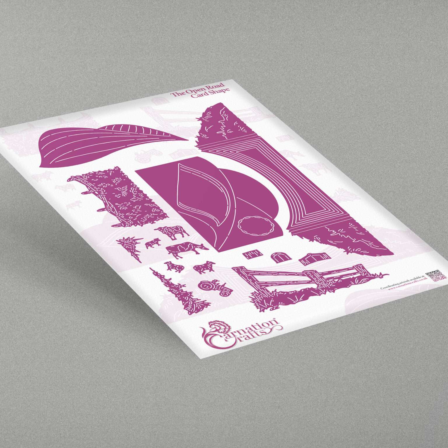 Carnation Crafts The Open Road Card Shape Die Set - Carnation Crafts
