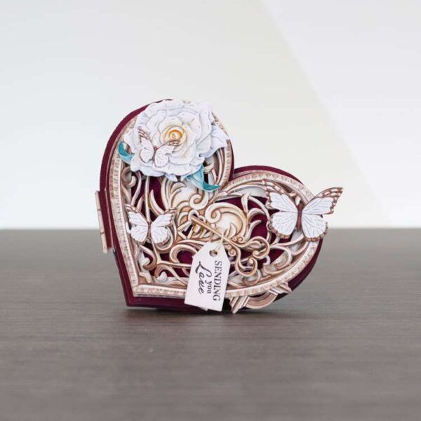 Carnation Crafts Heart Locket Card Shape Die Set - Carnation Crafts